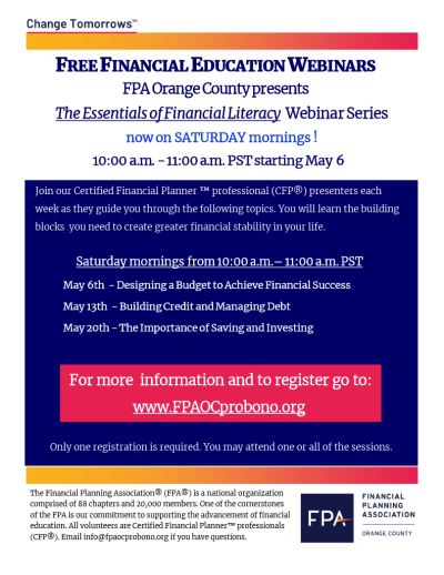 OC Pro Bono | Financial Planning Association